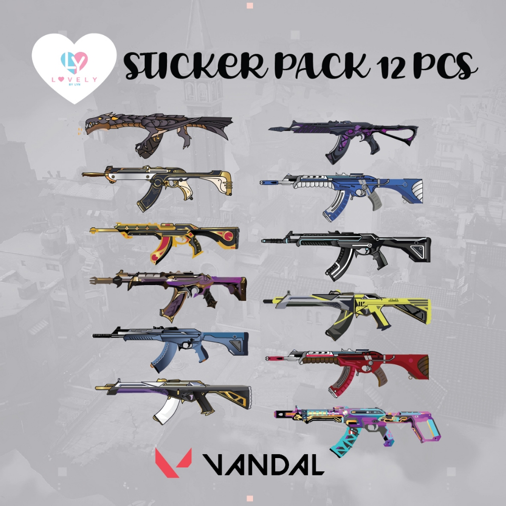 Jual Stiker Pack Vandal Valorant 12pcs | GO STICKER | Shopee Indonesia