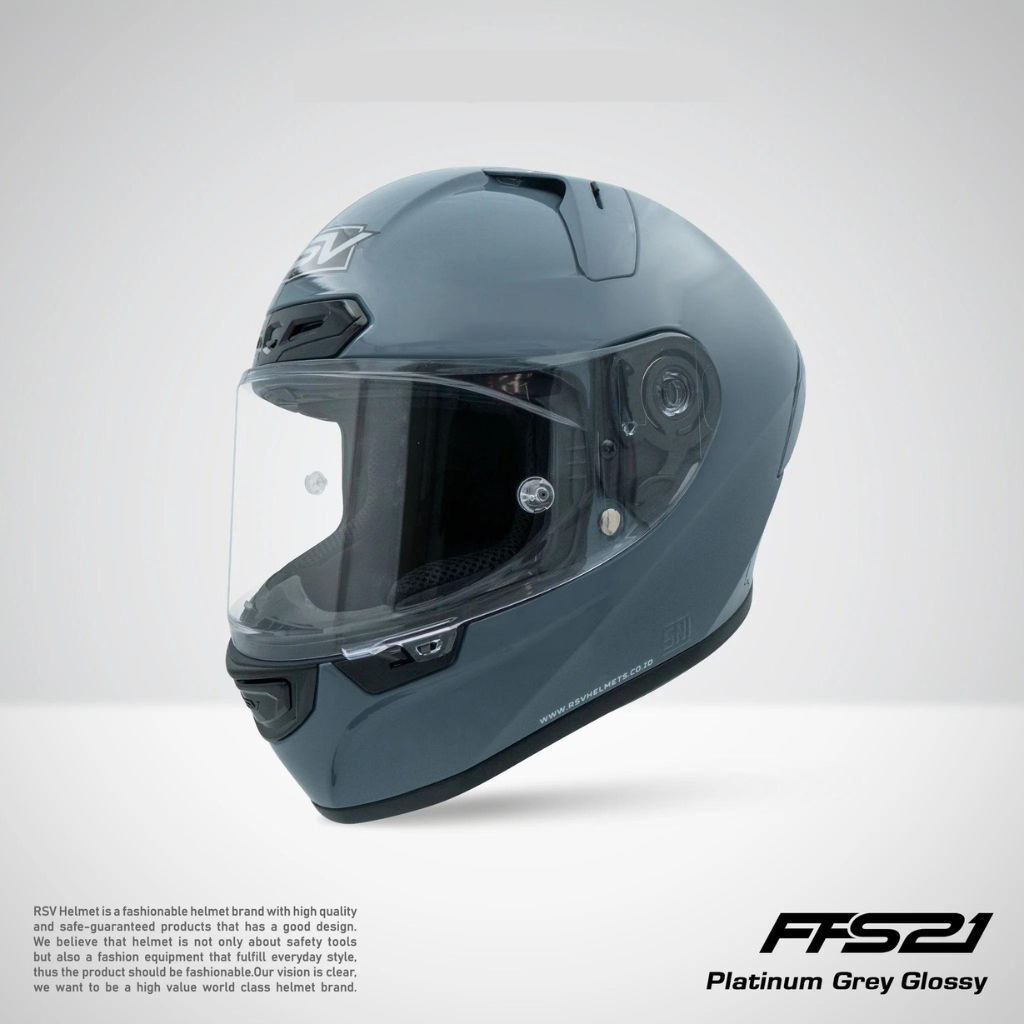 Jual HELM RSV FFS21 BLACK GLOSSY SINGLE VISOR / HELM FULL FACE / HELM ...