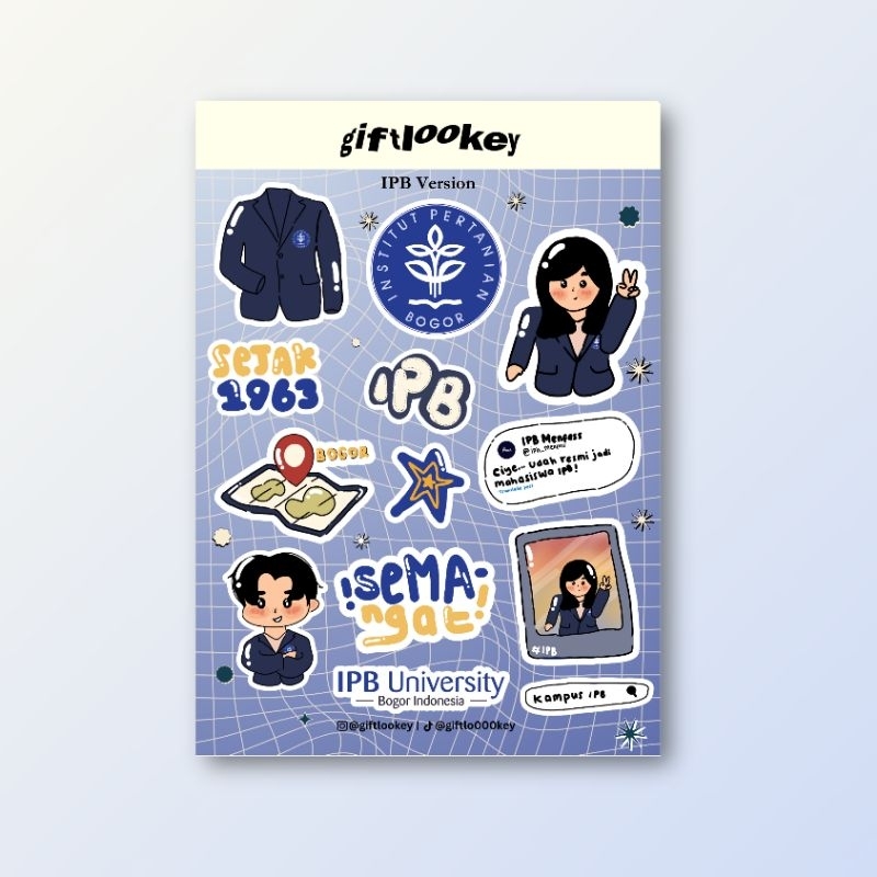 Jual [IPB] Sticker Universitas/Sticker Lucu/Sticker Aesthetic/Sticker ...