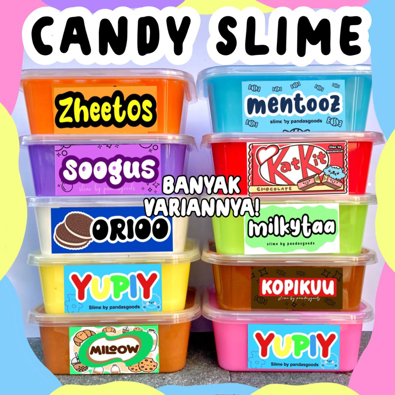Jual [BARU] CANDY SLIME 18 VARIAN TERLENGKAP DAN WANGI TERMURAH GRAT|S ...