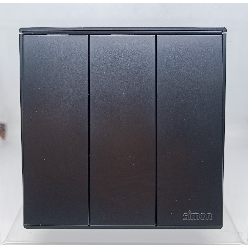 Jual SIMON E6 BLACK DOFF / MATT BLACK SAKLAR HOTEL TRIPLE 3 GANG 2 WAY ...