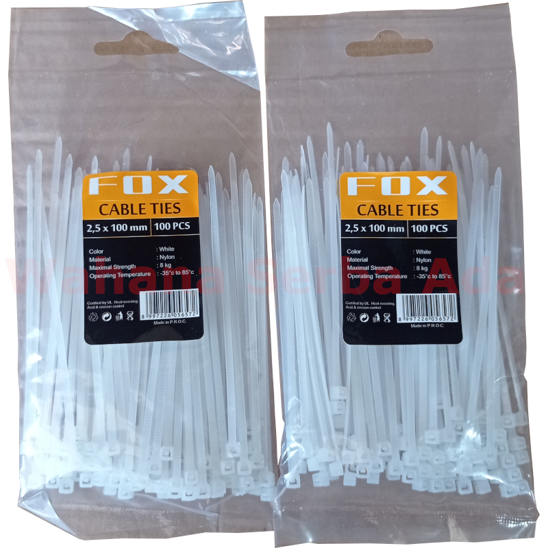 Jual Kabel Ties / tis / cable tie 2,5 X 100 mm 10cm isi 100 | Shopee Indonesia