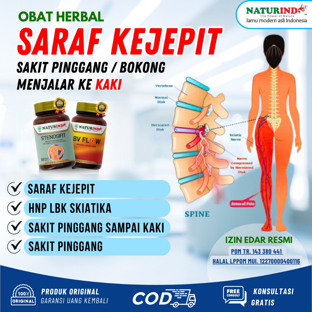 Jual Obat Saraf Kejepit Pinggang dan Kaki Sakit Pinggang Syaraf ...