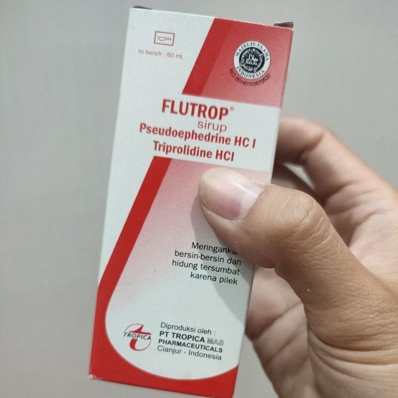 Jual FLUTROP SIRUP 60ml bersin pilek hidung tersumbat | Shopee Indonesia