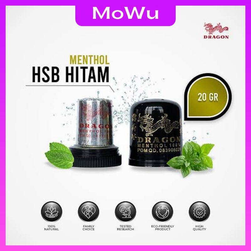 Jual DRAGON MENTHOL HAP HSB 20 Gram Original 100% - Obat Gosok Menthol ...