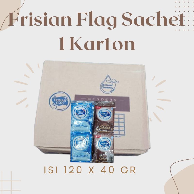 Jual Frisian Flag Sachet (SKM) 1 Karton / Dus isi 120 x 40 gr | Shopee ...