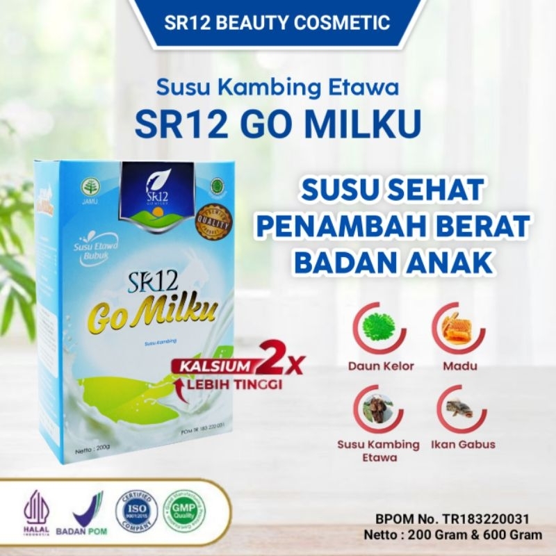 Jual SUSU GO MILKU SR12 SUSU KAMBING ETAWA HALAL BPOM / PENAMBAH BERAT ...
