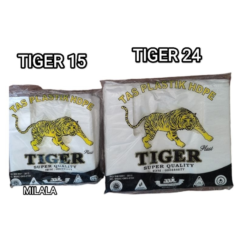 Jual Kantong Plastik Bening HD Tiger 300gr ukuran 15 & 24 | Shopee ...