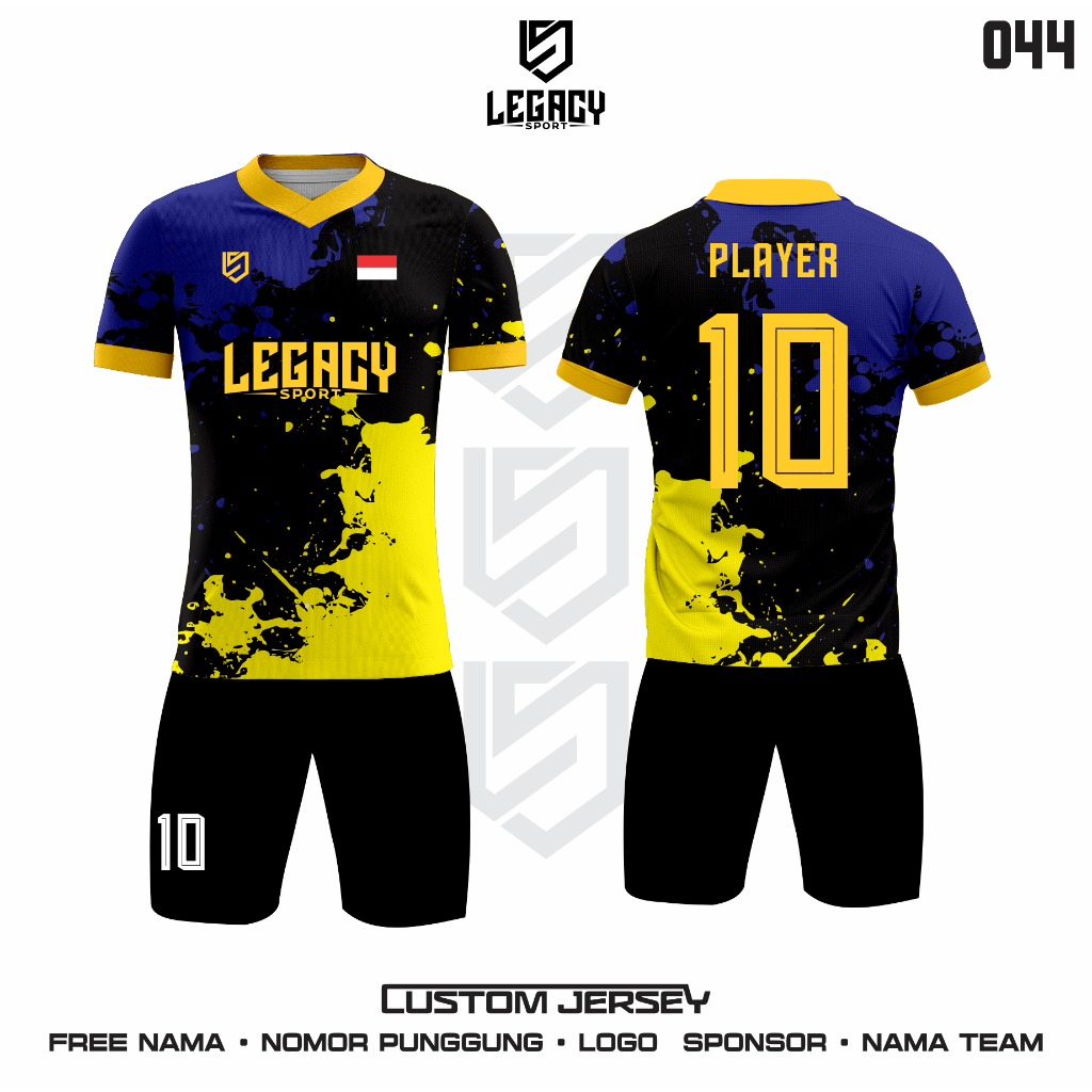Jual JERSEY FUTSAL SEPAKBOLA FULL PRINTING GRATIS DESAIN CUSTOM NAMA NOMOR PUNGGUNG 044 | Shopee ...