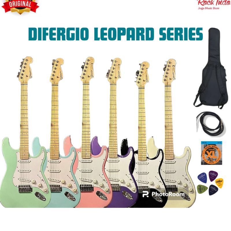 Jual Gitar Elektrik Original Difergio Leopard Listrik Free Packing Kayu ...