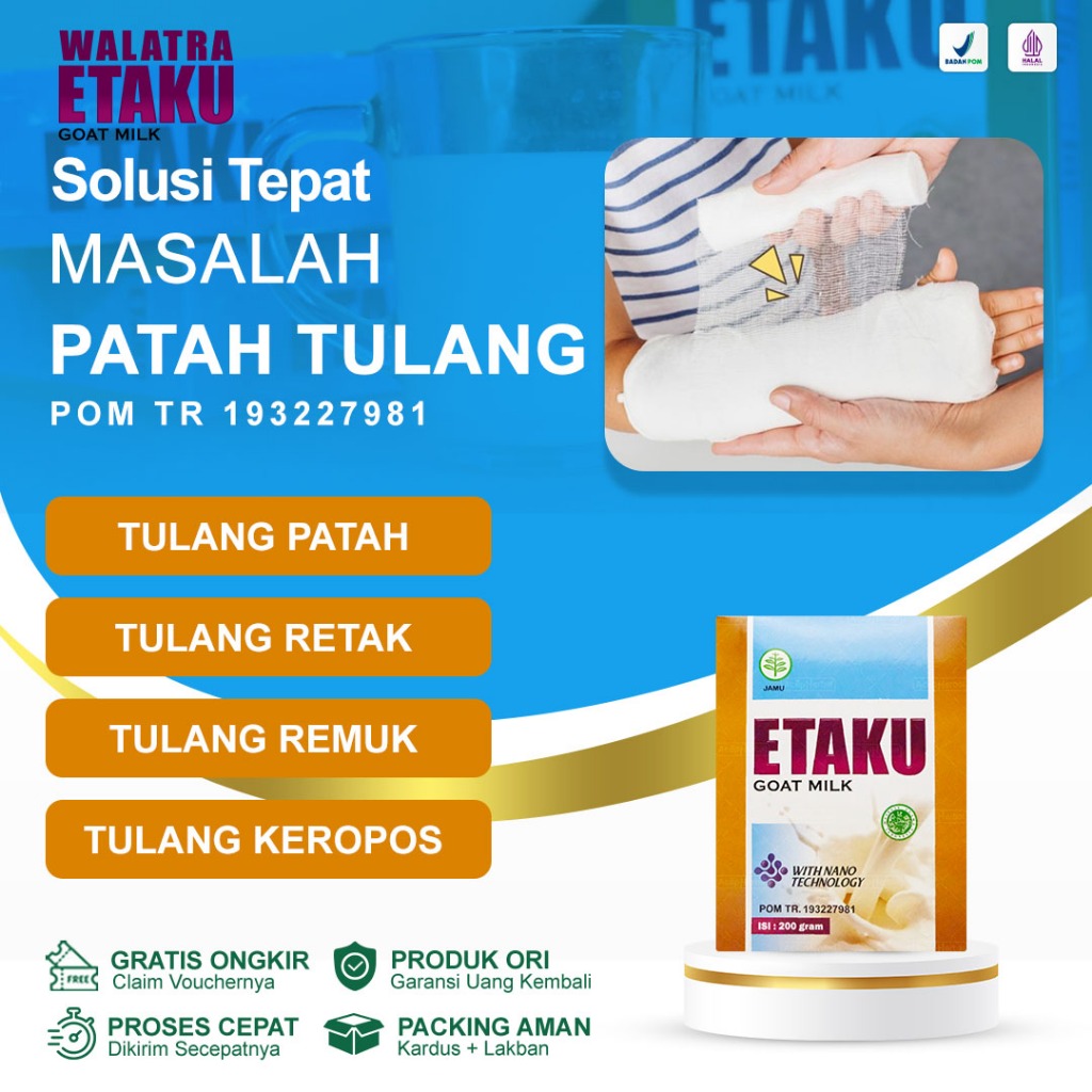 Jual Obat Patah Tulang Retak Penambah Kalsium Pengapuran Tulang ...