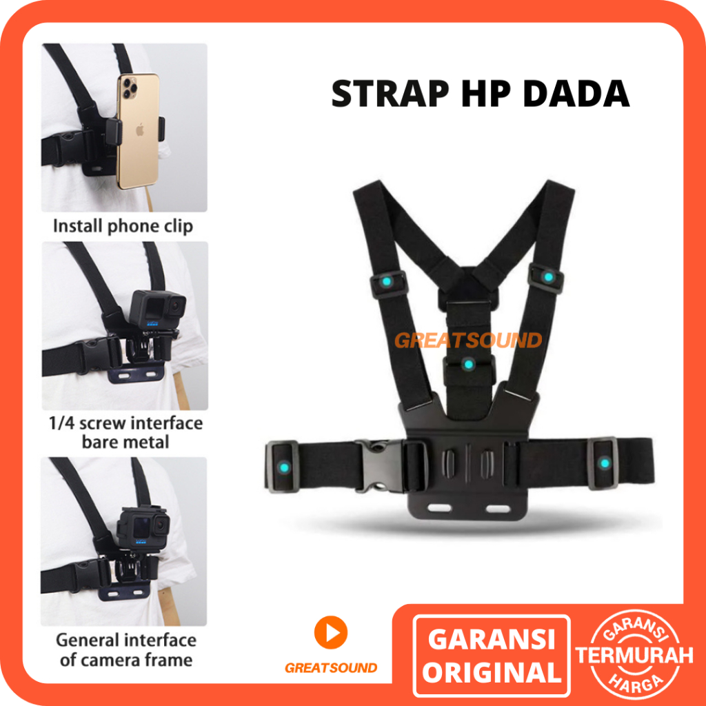 Jual Chest Strap Hp Dada Chest Strap Handphone Body Strap Hp Holder Hp ...