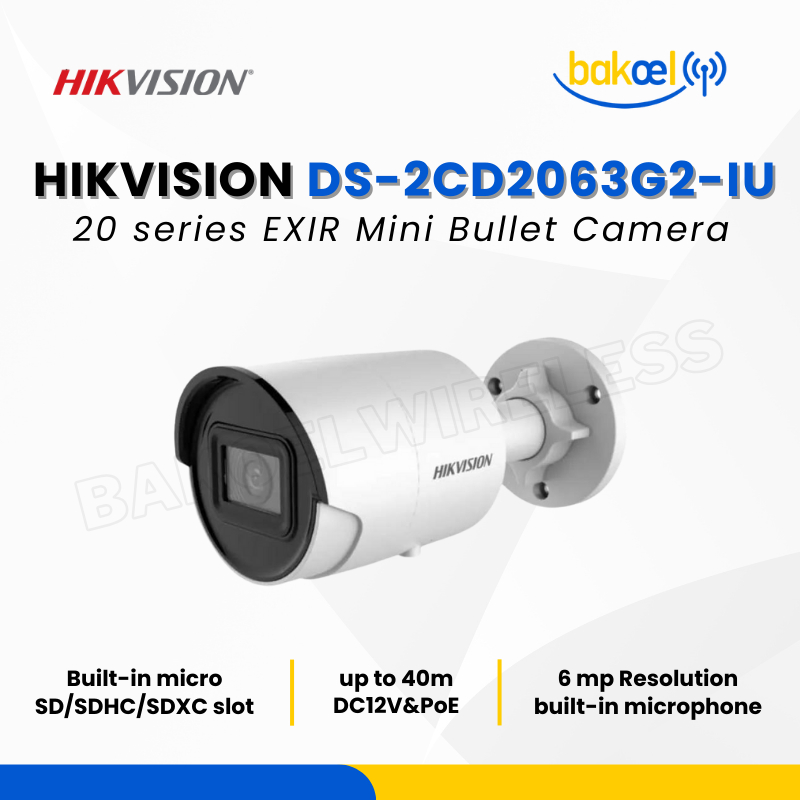 Jual Hikvision Ds 2cd2063g2 Iu 6 Mp Acusense Fixed Bullet Network