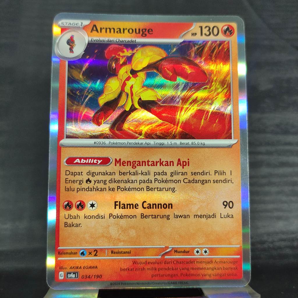 Jual Armarouge SV4a 034/190 Holo Foil RegG Kartu Pokemon Api Harta Berkilau TCG Indonesia ...