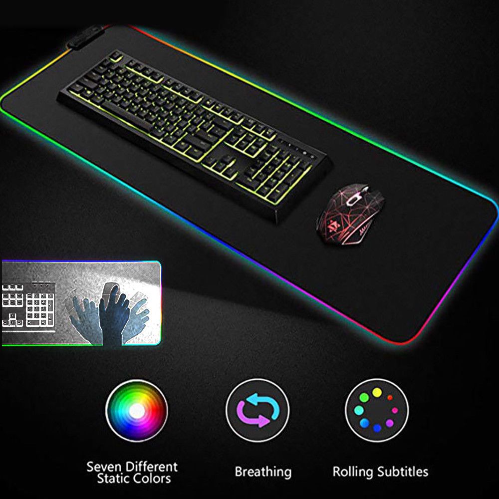 Jual Mouse Pad Gaming XL LED RGB USB Cable High Precision Anti Air ...