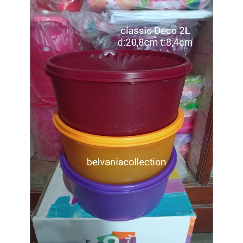 Jual Toples classic deco twin canister 2 liter Tupperware 1pcs | Shopee ...