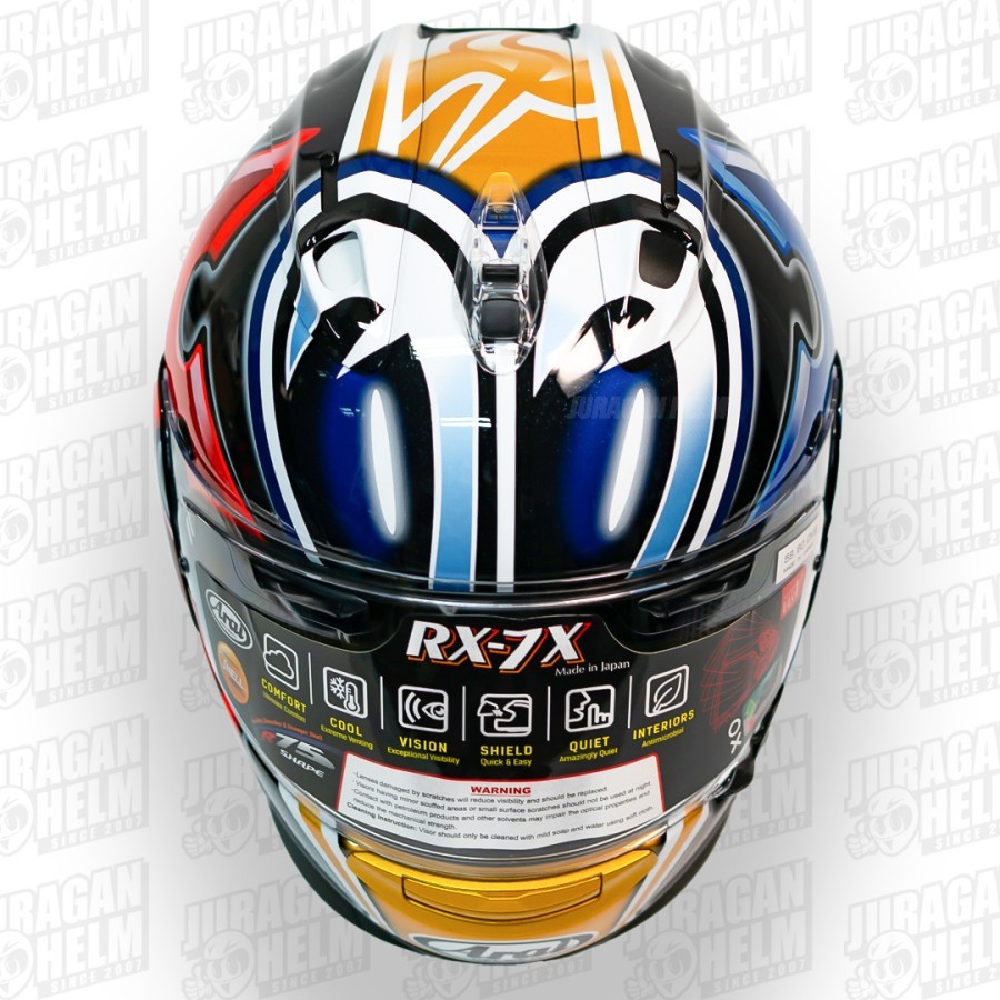 Jual Arai RX7X Nakano Shuriken Gold Signed by Shinya Nakano | Shopee Indonesia