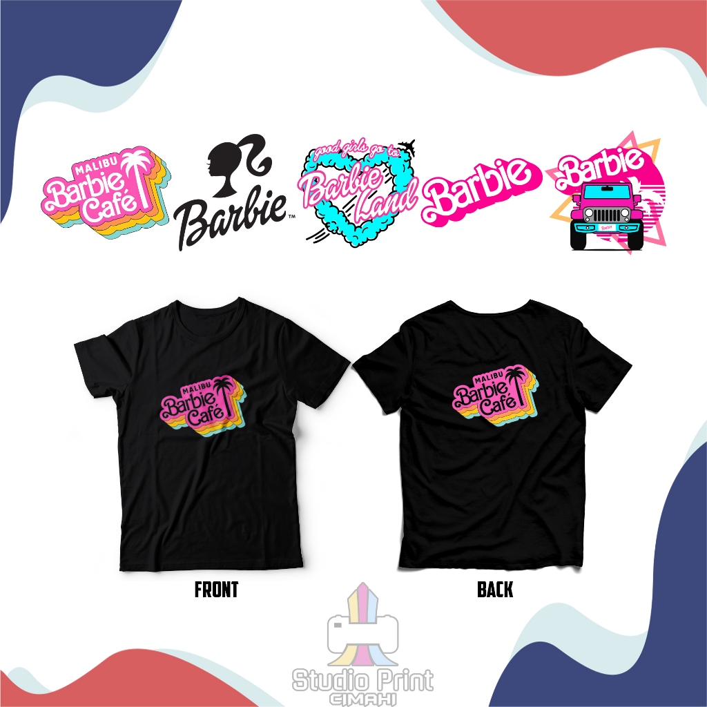 Jual STIKER SABLON SABLON SETRIKA SABLON DTF TEMA TEXT BARBIE BY ...