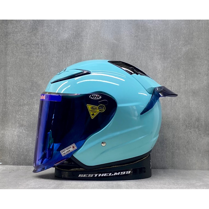 Jual NHK R6 New Solid Tosca I Paket Ganteng - Flat Visor Iridium - Helm ...