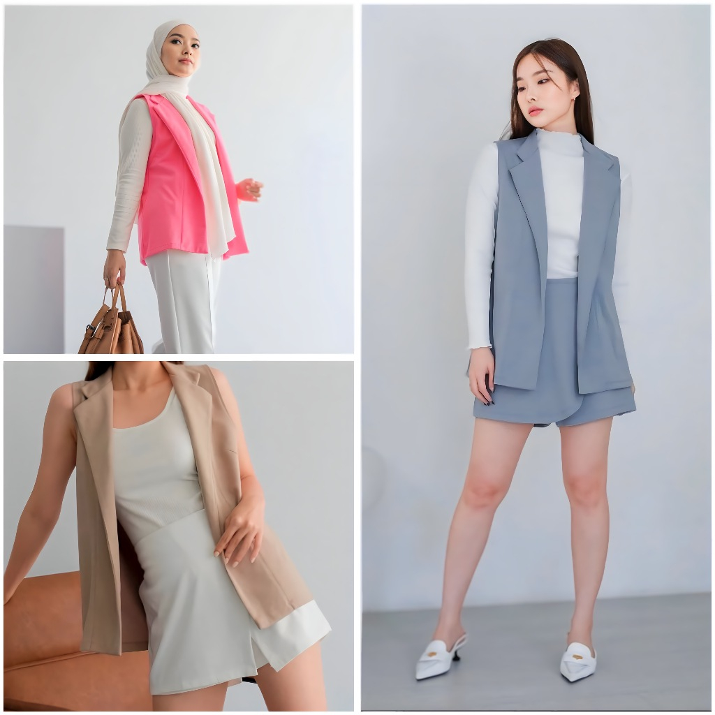 Jual Rompi Blazer Wanita Scuba Premium Wanita Korea - Blezer Wanita ...