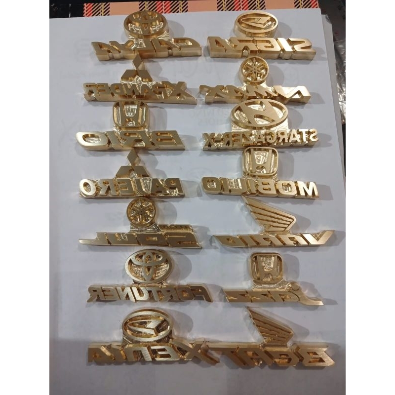 Jual plat embos deboss Kuningan matras embos merk | Shopee Indonesia