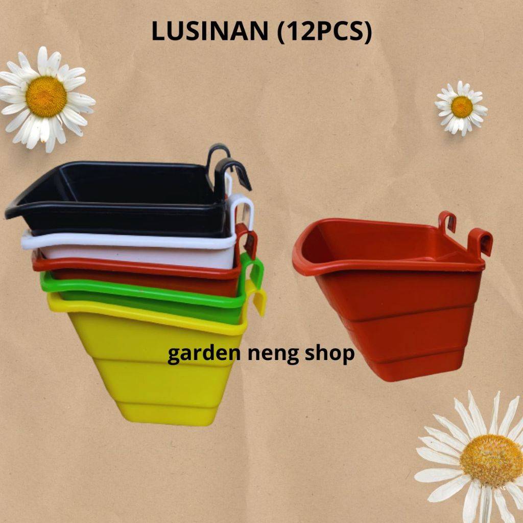 Jual (12 Pc) Pot DINDING CANTOL TEMPEL TIP Putih Hitam/Pot Tempel NKT ...