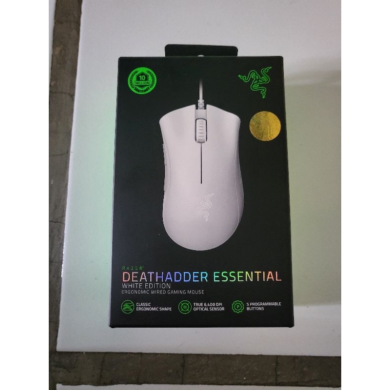 Jual MOUSE RAZER DEATHADDER ESSENTIAL WHITE NEW | Shopee Indonesia