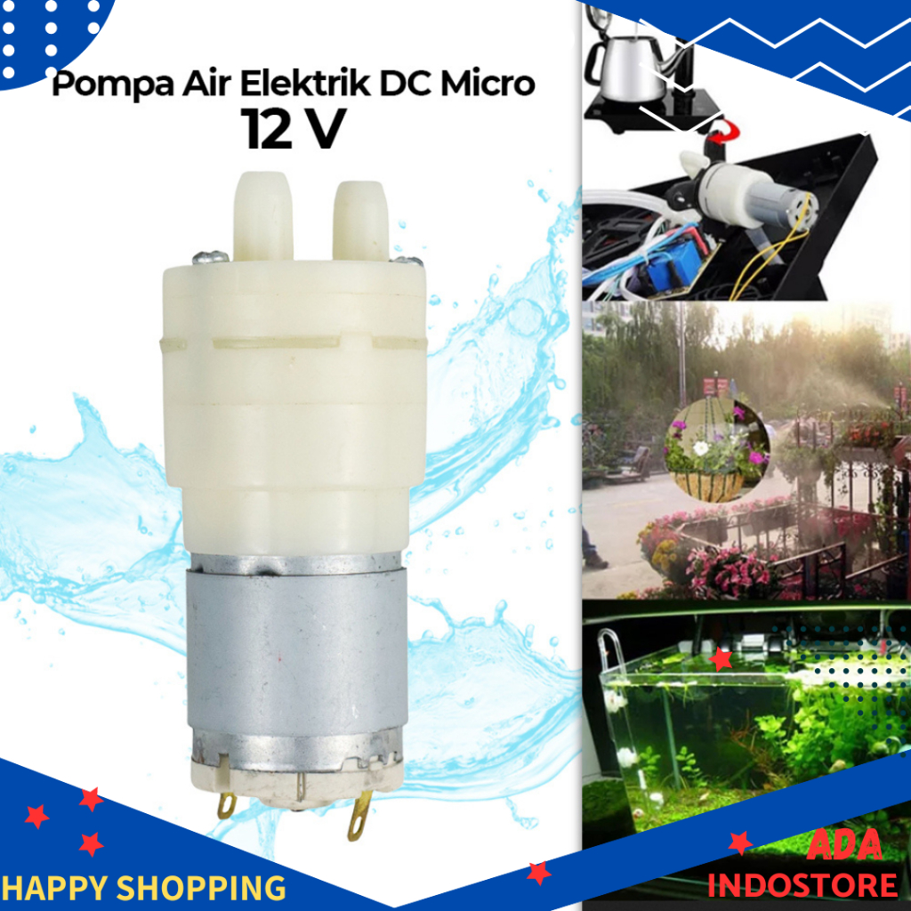 Jual Pompa Air Elektrik Multifungsi DC Mini Water Pump 5W 12V | Shopee ...