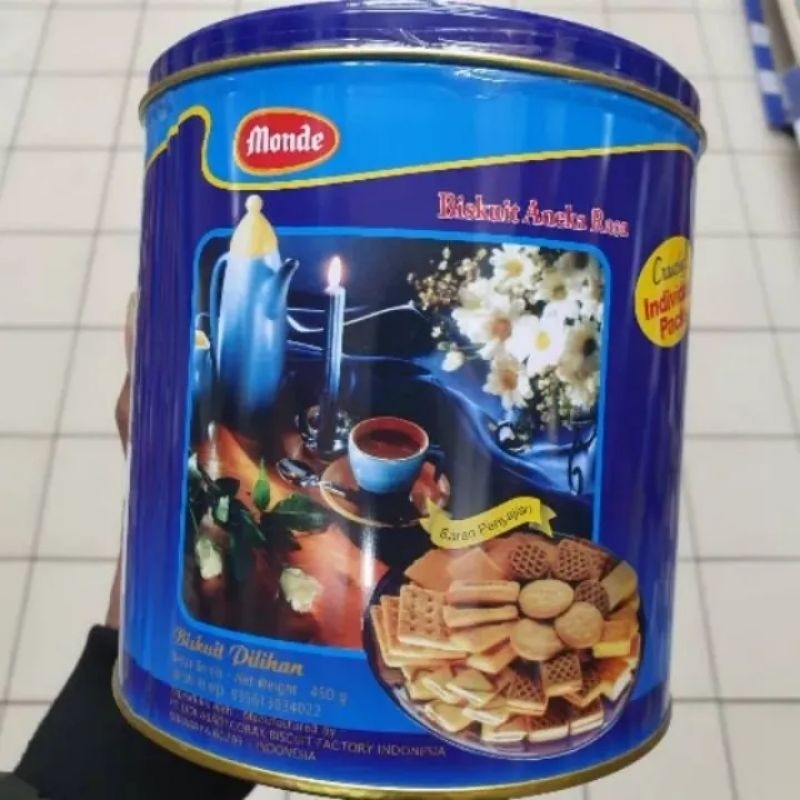 Jual monde top selected biskuit kaleng biru | Shopee Indonesia