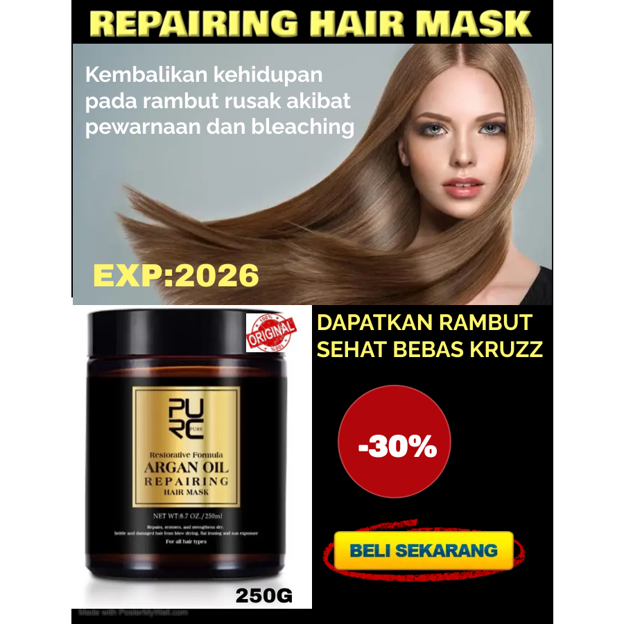 Jual VASA YASA MASKER RAMBUT RUSAK 250GR MASKER RAMBUT ARGAN OIL PURC ...