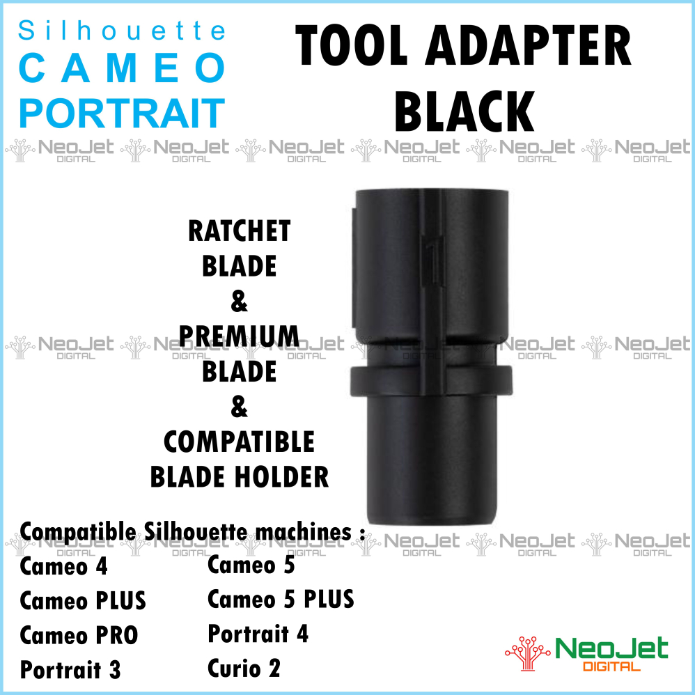Jual Silhouette Tool Adapter Black Hitam Mesin Cutting Silhouette Cameo ...
