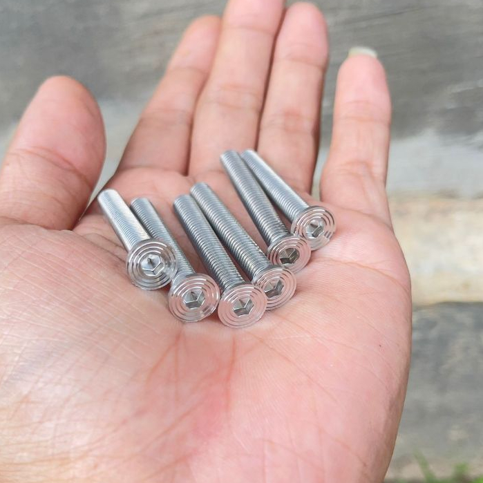 Jual Baut L Slim Stainless Stell 304 M6 - 1.0 x 20 (2cm) Drat 10 Custom Bubut | Shopee Indonesia