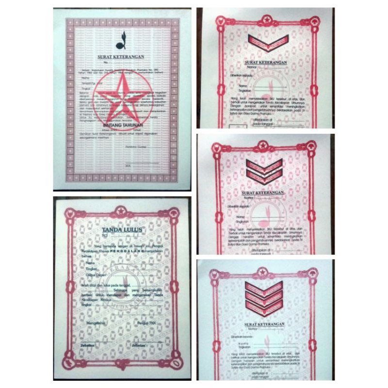 Jual Sertifikat TKU Ramu-Rakit-Terap, TKK, & Bintang Tahunan Pertama Pramuka Penggalang (Satuan ...
