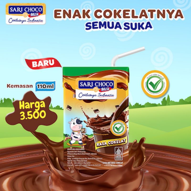Jual SUSU UHT SARI CHOCO MILK 110ML & 180ML ( SARI ROTI) | Shopee Indonesia