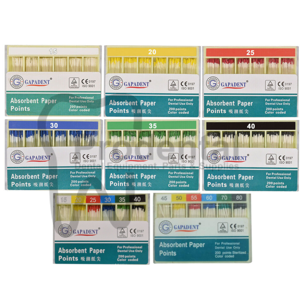 Jual Dental absorbent paper point assorted gapadent papper points Endo ...