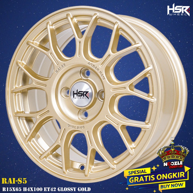 Jual Velg Mobil Brio Sigra Yaris Rin 15 Single PCD Pelek Racing HSR Type Rai S5 R15 | Shopee ...