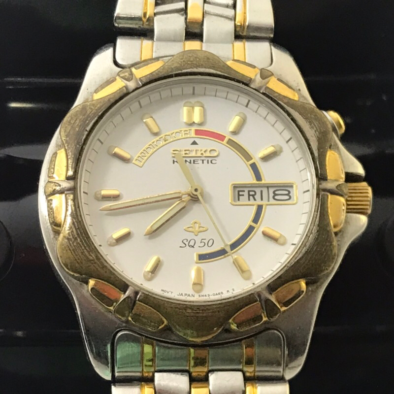 Jual jam tangan vintage Seiko kinetic SQ 50 original japan Quartz kuno ...