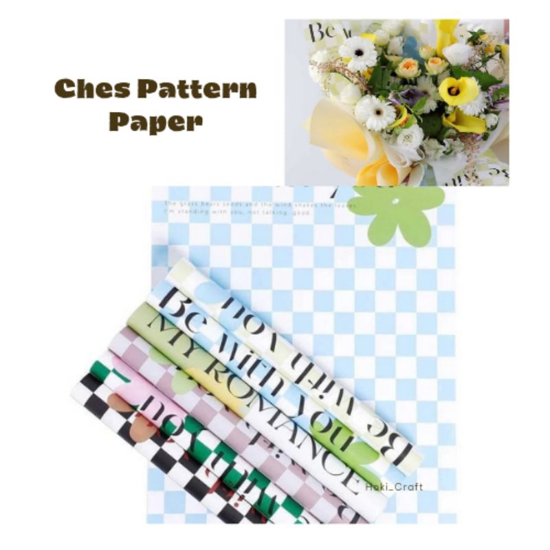 Jual Be With You Kertas Buket Motif Papan Catur Free packing non ...