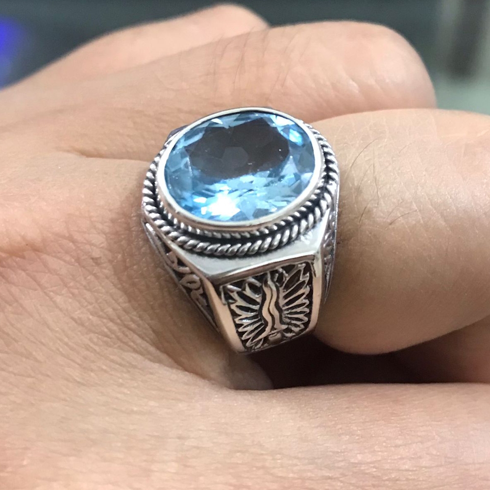 Jual Cincin Ring Perak Silver Bali Asli 925 Batu Natural green quartz ...