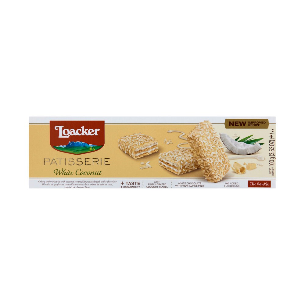 Jual Loacker White Chocolate & Coconut Wafers 100g Australia | Shopee ...