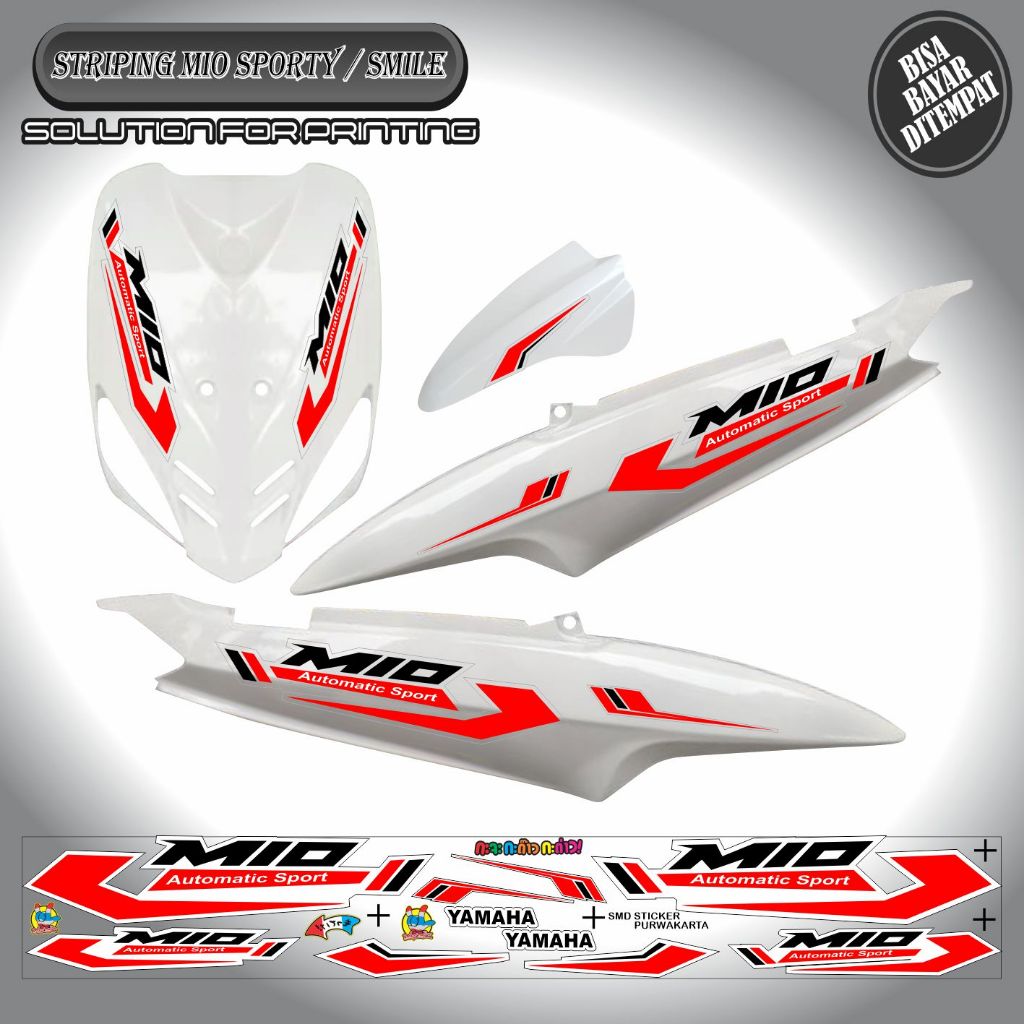 Jual STRIPING VARIASI STICKER YAMAHA MIO SPORTY / MIO SMILE MOTIF KEREN ...