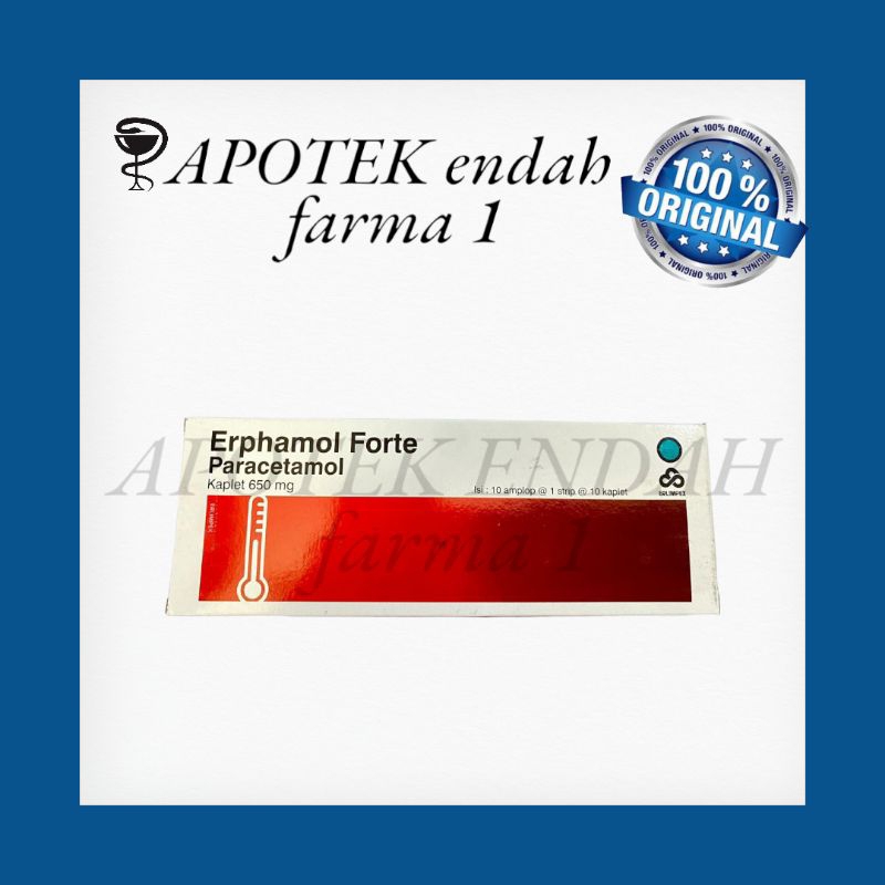 Jual ERPHAMOL FORTE 650mg perbox isi 10lembar ( 100 kaplet) | Shopee ...