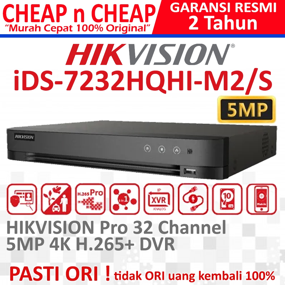 Jual HikVision iDS 7232HQHI M2 5MP DVR 32 Channel 7232 HQHI-M2/S Hik ...