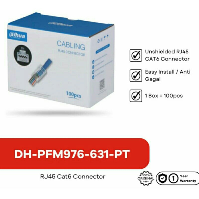 Jual Dascstore - Pin LAN RJ45 cat6 Dahua PFM976-631 PT - anti gagal(Per ...