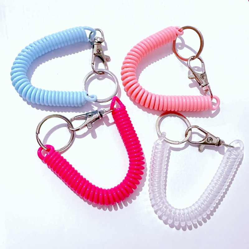 Jual Colorful Cable Spiral Keychain Gantungan Kunci Kabel Anti Hilang ...