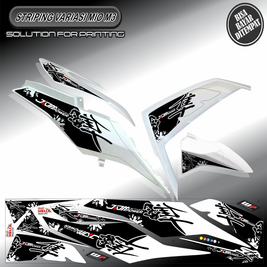 Jual STRIPING VARIASI STICKER YAMAHA MIO M3 HAYABUSA JDM | Shopee Indonesia