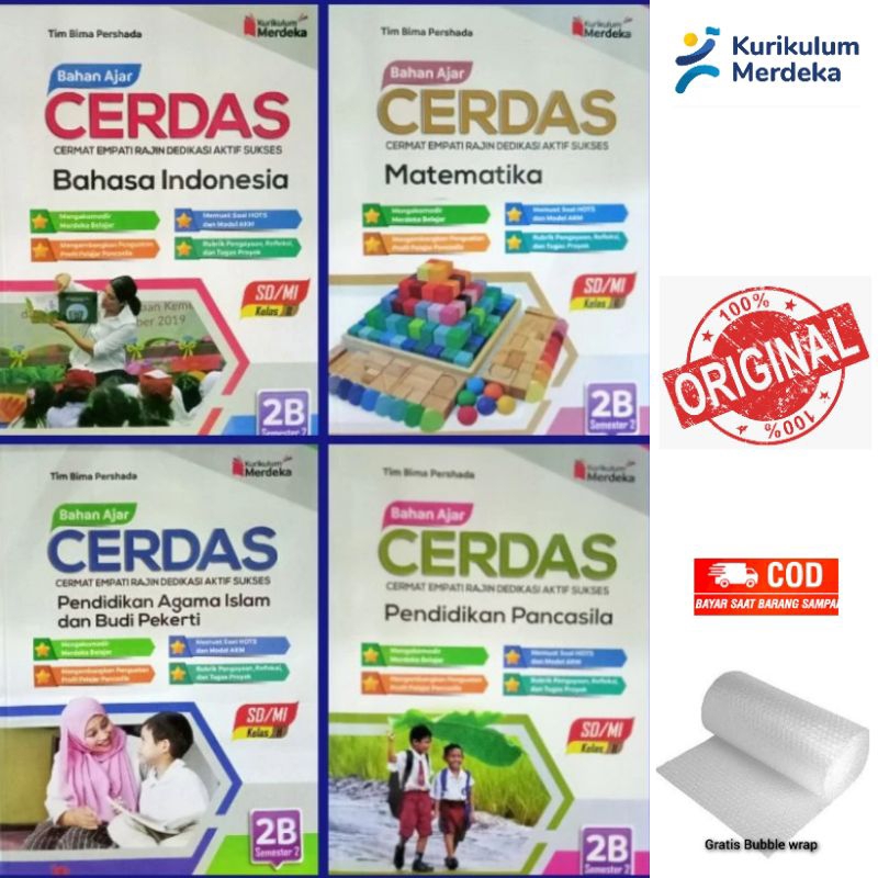 Jual Buku paket komplit kumpulan soal-soal CERDAS untuk SD/MI kelas 2 ...