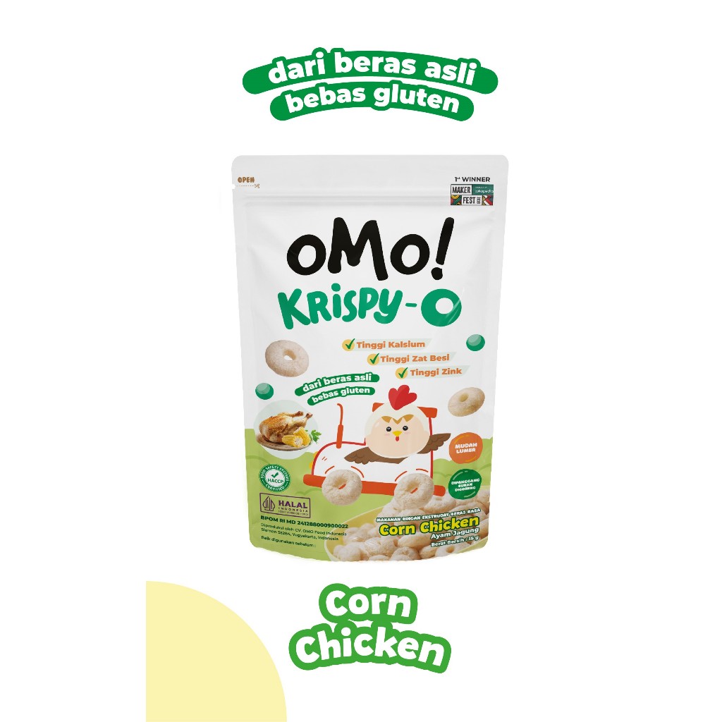 Jual Cemilan Anak Sehat Dari Beras NO MSG OMO! Krispy-O Kidu Baby ...