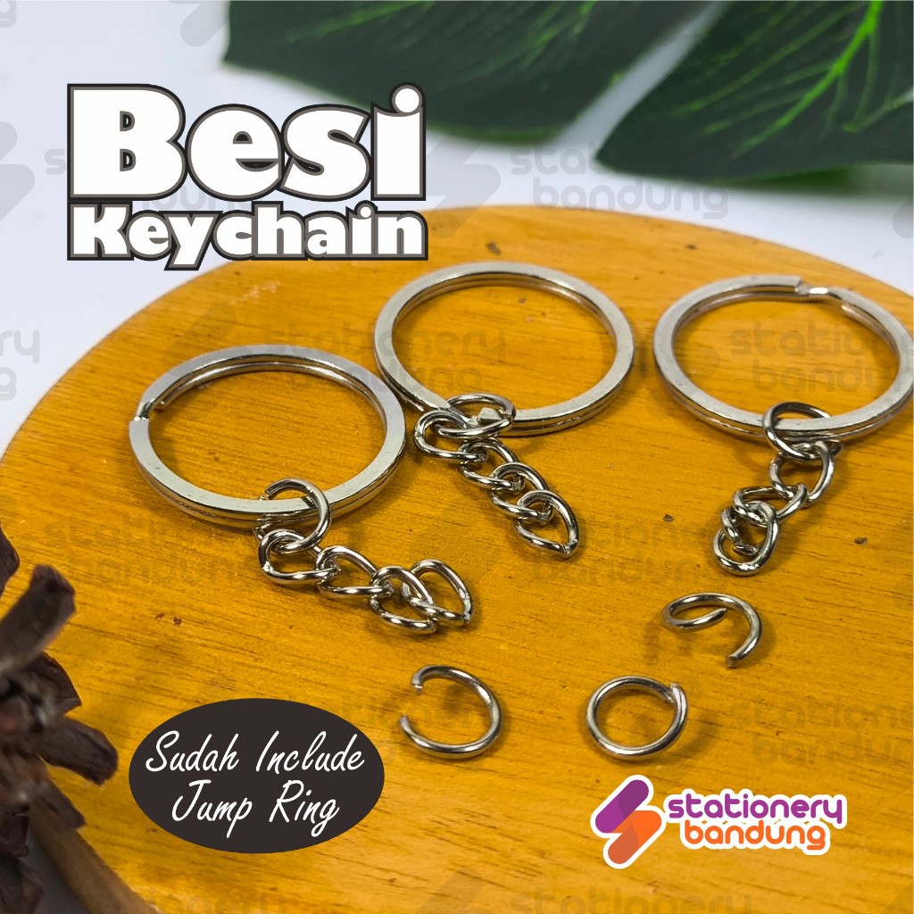 Jual Ring Besi Gantungan Kunci Model Rantai Ganci Ring 25 Cm Bulat Gepeng Kuat Kualitas Premium 