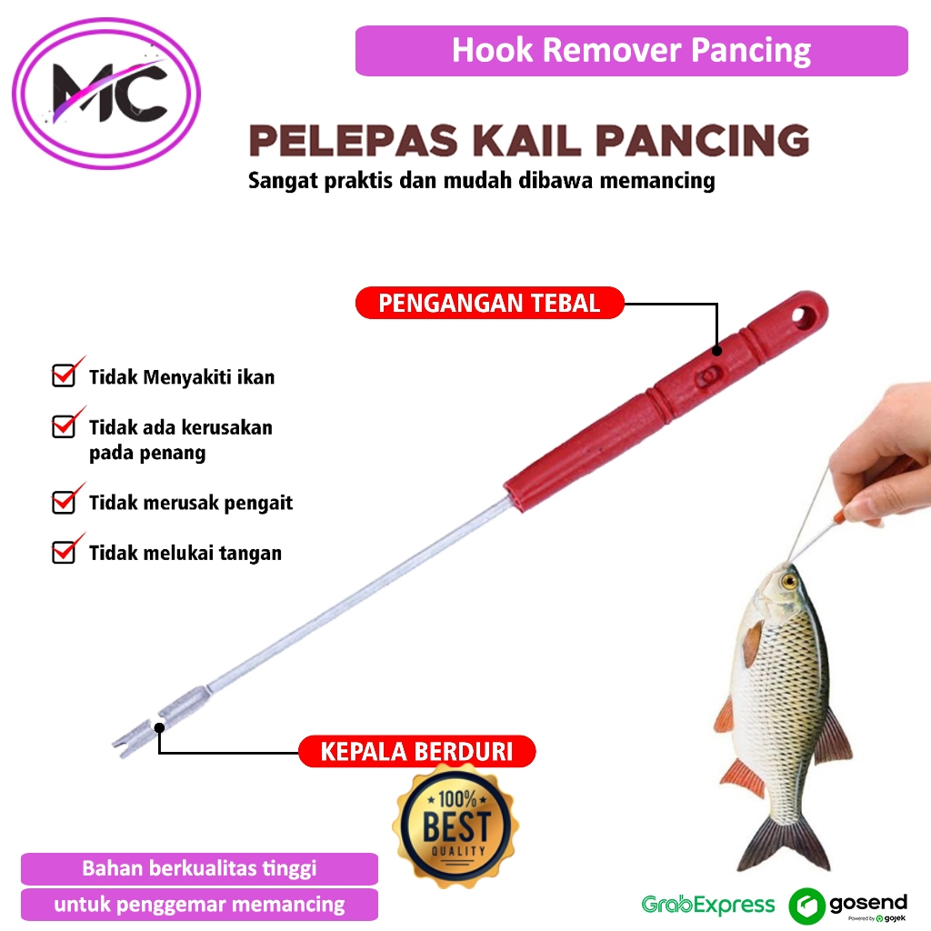 Jual Alat Pelepas Kail Mata Pancing Hook Remover Mengeluarkan Kail dari ...
